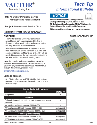 Vactor Safety Manuals